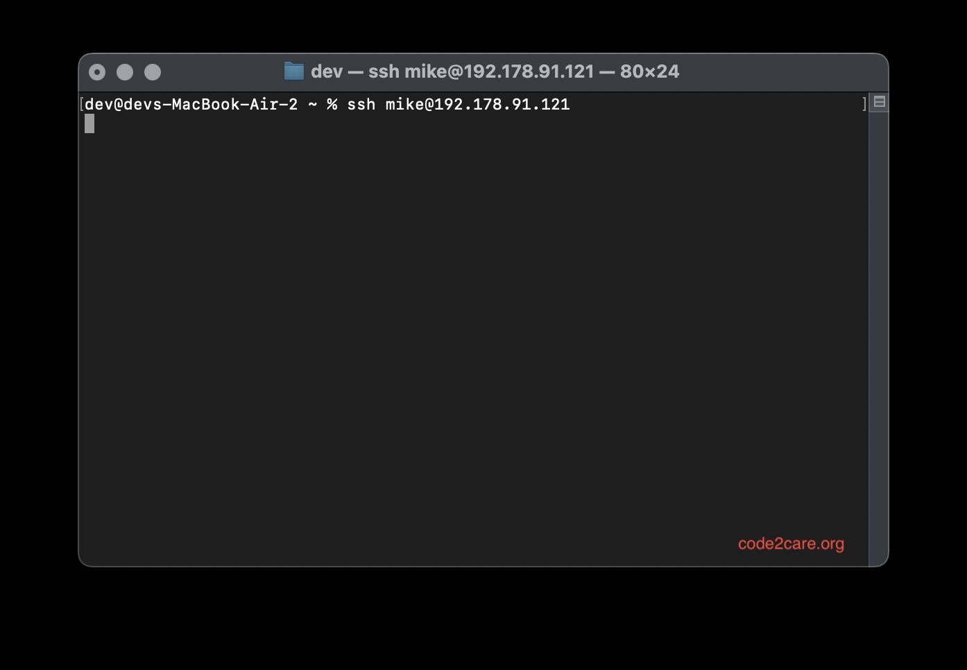 How to SSH Using Mac Terminal | Code2care